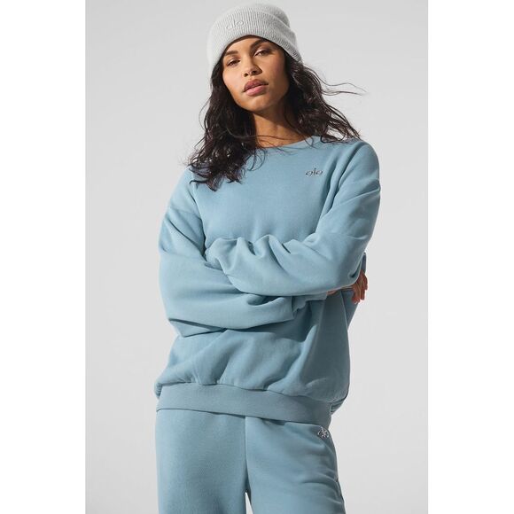 ALO Yoga | Tops | Alo Yoga Cozy Light Blue Sweatshirt Loungewear | Poshmark